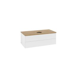 Villeroy & Boch V&B Waschtischunterschrank ohne Frontstruktur -Beleuchtung Antao 100x36x50cm, WBP hon. Oa, wh. m Lac ; Villeroy & Boch (L20011MT)
