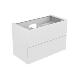 KEUCO Waschtischunterschrank Edition 11 105x70x53,5cm, m LED, Lac s-matt, Gl. we (31352300100)