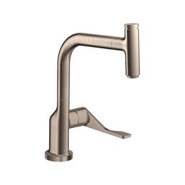 Hansgrohe Sp&uuml;ltisch-Einhebelmischer 230 Axor Citterio mit Ausziehbrause, brushed nickel (39861820)