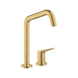 Hansgrohe 2-Loch-Sp&uuml;ltisch-Einhebelmischer 240 Axor Citterio M mit Schwenkauslauf, brushed gold optic (34820250)