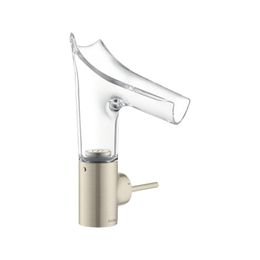 Hansgrohe Waschtisch-Einhebelmischer Axor Starck V 140 m Glas, unver Abl.garn, brush. ni. (12112820)