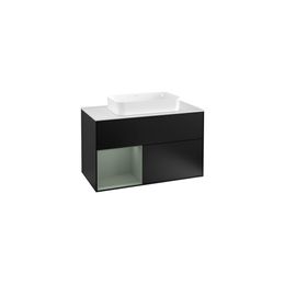 Villeroy & Boch V&B Waschtischunterschrank Wandbeleuchtung Finion 100, Pl w m, Rg li Oli. m Lac, bla m Lac ; Villeroy & Boch (G241GMPD)
