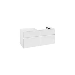Villeroy & Boch V&B Waschtischunterschrank Collaro 120x54,8x50cm, WT rechts, glossy white ; Villeroy & Boch (C08300DH)