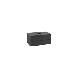 Villeroy & Boch V&B Waschtischunterschrank mit Frontstruktur Antao 80x36x50cm, WBP-farbe Lac, bla m lacquer ; Villeroy & Boch (K19110PD)
