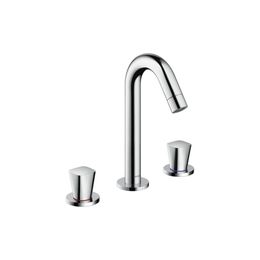 Hansgrohe 3-Loch-Waschtischarmatur Logis 150 mit Zugstangen-Ablaufgarnitur, chrom (71133000)