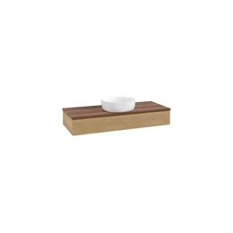 Villeroy & Boch V&B Waschtischunterschrank mit Frontstruktur Antao 120x19x50cm, WBP-farbe w. wal, honey oak ; Villeroy & Boch (K10112HN)