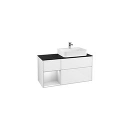 Villeroy & Boch V&B Waschtischunterschrank Wandbeleuchtung Finion 120cm, Pl b m, Rg l w m Lac, glo wh. Lac ; Villeroy & Boch (G142MTGF)
