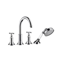 Hansgrohe Fertigmontageset Axor Montreux 4-L-BW-Rand-Arm., m Kreuzgriffen, chrom (16546000)