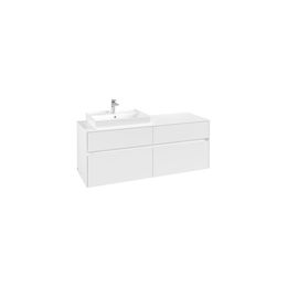 Villeroy & Boch V&B Waschtischunterschrank Collaro 140x54,8x50cm, WT links, white matt ; Villeroy & Boch (C08500MS)