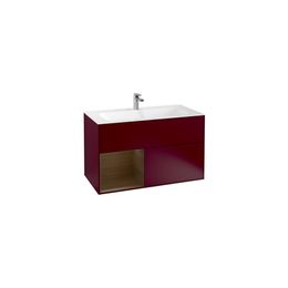 Villeroy & Boch V&B Waschtischunterschrank Wandbeleuchtung Finion 99,6x59,1cm, Reg li wal ven, Peony Matt ; Villeroy & Boch (G030GNHB)