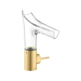 Hansgrohe Waschtisch-Einhebelmischer Axor Starck V 140 m Glas, unver Abl.garn, brush. gol opt (12112250)