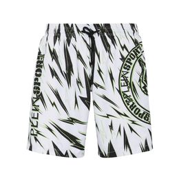 Plein Sport Badeshorts 'Tiger ' Herren Gr&ouml;&szlig;e XXL gr&uuml;n / wei&szlig;
