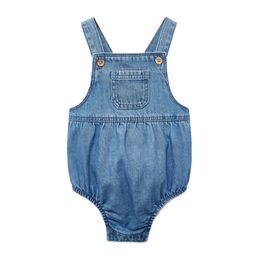 Mango Kids Latzhose M&auml;dchen Gr&ouml;&szlig;e 62 blue denim