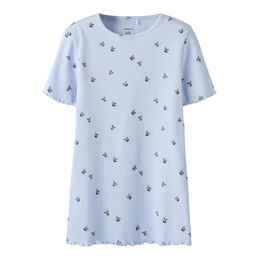 name it T-Shirt M&auml;dchen Gr&ouml;&szlig;e 146/152 hellblau / schwarz