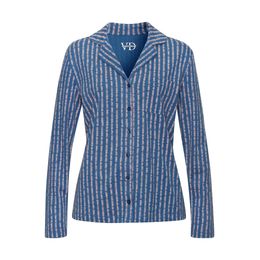 Vivance Schlafshirt Damen Gr&ouml;&szlig;e XL saphir / wei&szlig;