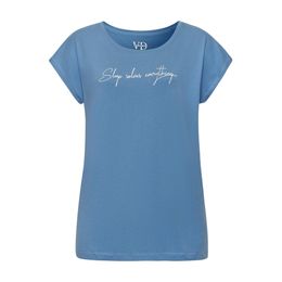 Vivance Schlafshirt 'Dreams' Damen Gr&ouml;&szlig;e M himmelblau / wei&szlig;