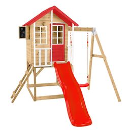 SONSTIGE Zwerkules Spielhaus Lolla 2 inkl. Rutsche & Schaukel 352x280x224cm