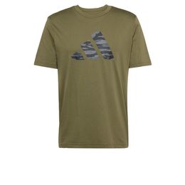 adidas Sportswear T-Shirt 'Codes Camo Graphic' Herren Größe XL grau / dunkelgrau / oliv