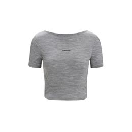 Icebreaker Funktionsshirt 'ZoneKnit' Damen Größe XL grau / schwarz