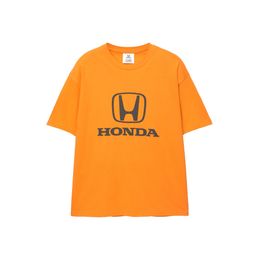 Pull&Bear Pull&bear T-Shirt 'HONDA' Herren Gr&ouml;&szlig;e XL dunkelorange / schwarz