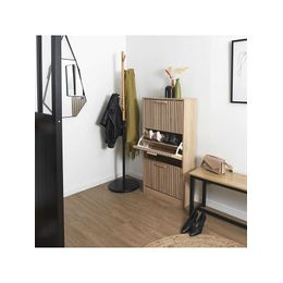 THE HOME DECO FACTORY Schuhschrank in Hellbraun - (B)60 x (H)113 x (T)24 cm - 58% | Garderoben