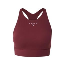 Puma Sport-BH 'Puma x Hyrox Shapeluxe' Damen Größe L weinrot / weiß