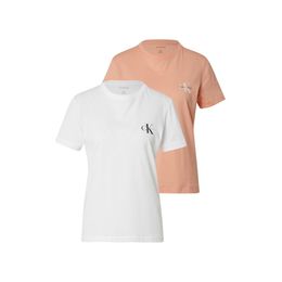 Calvin Klein Jeans T-Shirt Damen Größe XXL apricot / schwarz / weiß