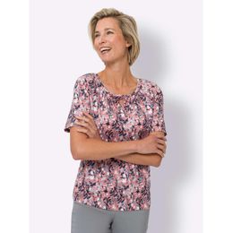Sieh an! Kurzarmshirt in flamingo-dunkelblau-bedruckt | Gr.: 56