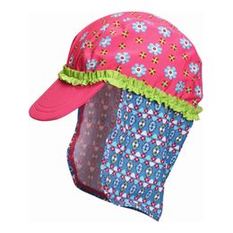 Playshoes Kinder M&uuml;tze "UV-Schutz M&uuml;tze Blumen" in Pink | Gr.: 53