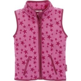 Playshoes Weste "Fleece-Weste Sterne" in Pink | Gr.: 86
