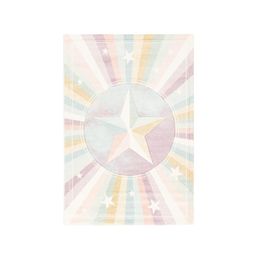 Pergamon Kinder Teppich Maui Kids Rainbow Star in Bunt | Gr.: 120 x 170 cm