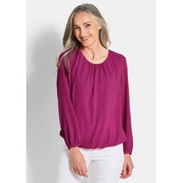 GOLDNER Kurzgr&ouml;&szlig;e: Bluse Elegante Bluse aus Chiffon in beere | Gr.: 20