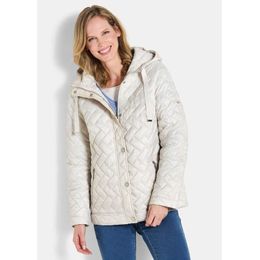 GOLDNER Kurzgr&ouml;&szlig;e: &Uuml;bergangsjacke mit Kapuze in stein | Gr.: 20