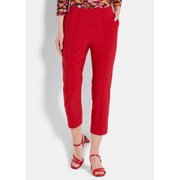 GOLDNER Kurzgr&ouml;&szlig;e: Elegante Schlupfhose mit Biesen in rot | Gr.: 24