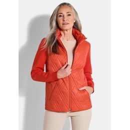 GOLDNER L&auml;ssige Jacke mit Strick und Stepp in orange | Gr.: 50