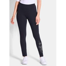 GOLDNER Kurzgr&ouml;&szlig;e: Bequeme Baumwoll-Leggings, 2-St&uuml;ck in marine | Gr.: 24