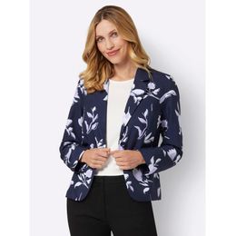 Sieh an! Blazer in marine-flieder-bedruckt | Gr.: 40