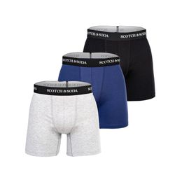 Scotch & Soda Scotch & Soda Boxershort 3er Pack in Schwarz/Blau/Grau | Gr.: M