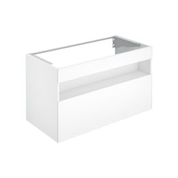 KEUCO Waschtischunterschrank Stageline 100x62,5x49cm, D we, Gl. we kl, o. El. (32872300000)