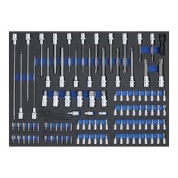 BGS-technic BGS technic Werkstattwageneinlage 3/3: Bits und Bit-Einsätze 104-tlg. aus Schaumstoff mit Bits und Bit-Einsätzen für Werkstattwagen, 4017)