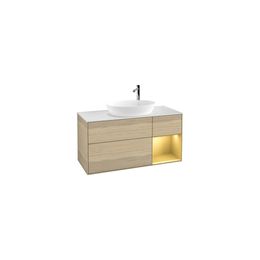 Villeroy & Boch V&B Waschtischunterschrank Wandbeleuchtung Finion 120cm, Pl wh. m, Reg gol m Lac, Oa ven ; Villeroy & Boch (G951HFPC)