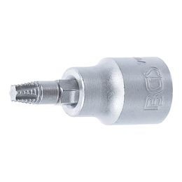 BGS-technic BGS Schraubenausdreher-Bit-Einsatz 7098-T27, Antrieb Innenvierkant 10 mm (3/8"), für defektes T-Profil (für Torx) T27 ; BGS technic)
