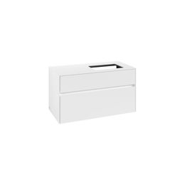 Villeroy & Boch V&B Waschtischunterschrank Collaro 100x54,8x50cm, WT r, LED 7,3 W, wh. ma ; Villeroy & Boch (C111B0MS)