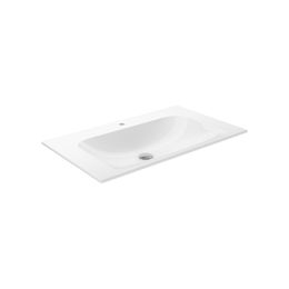 KEUCO Keramik-Waschtisch X-Line 80,5x49,3cm, m HL u. &Uuml;berlauf Clou, wei&szlig; (33160318001)