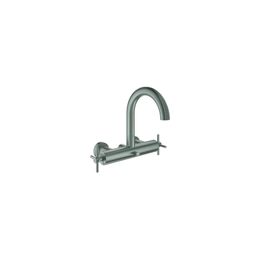 Grohe Wannen-Zweigriff-Armatur Atrio 1/2", m Kreuzgr., Wd-mont., supersteel (25268DC0)