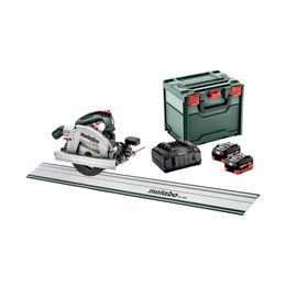 Metabo KS18 LTX66 BL Set Akku-Handkreiss&auml;ge mit F&uuml;hrungsschiene FS160, MetaboX340, 18V2x8Ah LiHD + ASC145, 691194810)
