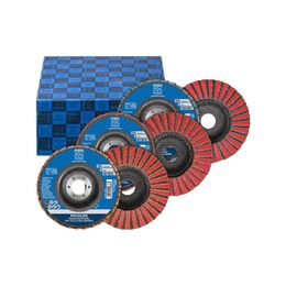 Pferd POLIVLIES-Fächerscheiben Set PVZ 3-tlg. Keramik Ø 125 mm Boh. Ø 22,23 mm CO-COOL60/G,80/M,120/F (44698006)