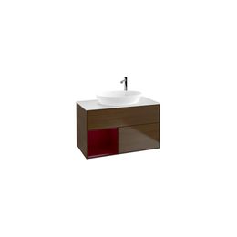 Villeroy & Boch V&B Waschtischunterschrank Finion 100, Pl wh. m, Reg Peo m Lac, wal ven ; Villeroy & Boch (F891HBGN)