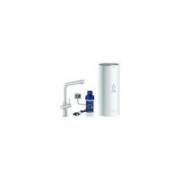 Grohe Sp&uuml;ltisch-Einhebelmischer Red Duo supersteel, L-Size, mit Boiler (30325DC1)