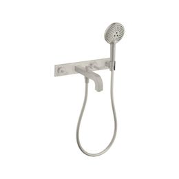 Hansgrohe Fertigmontageset Axor Citterio UP-3-Loch-Wannenarm, m HG, Edelstahl-Optik (39442800)